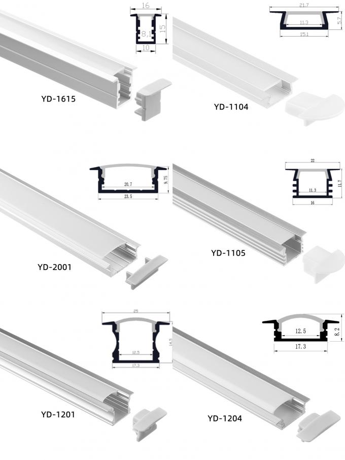 25*15mm Manufacturer Chinese Recessed Customized Length Aluminum LED ...