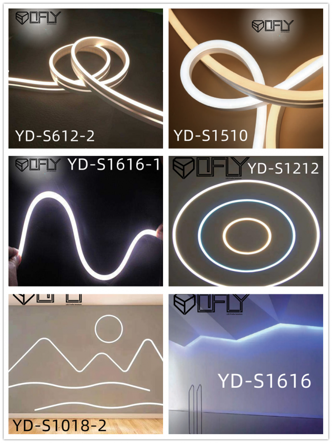 Rubber LED Profile for Strip Lighting Silicone Neon Tube 16*16mm