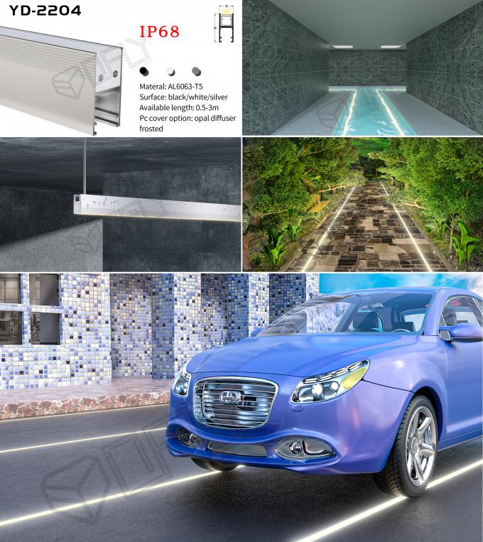 Outdoor Waterproof LED Profile Super Slim Recessed Aluminum Channel