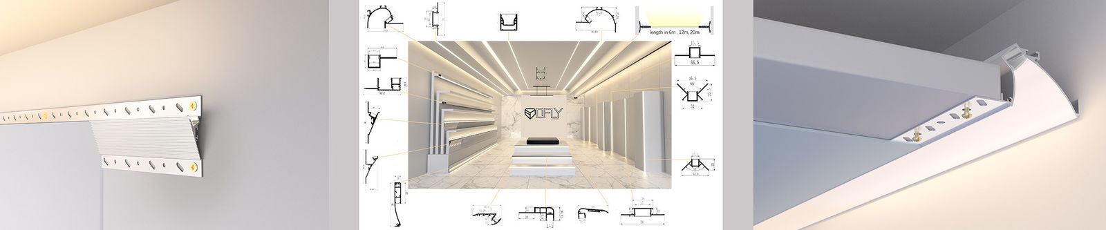 Quality Aluminium LED Profile & Surface Mounted LED Profile factory ...