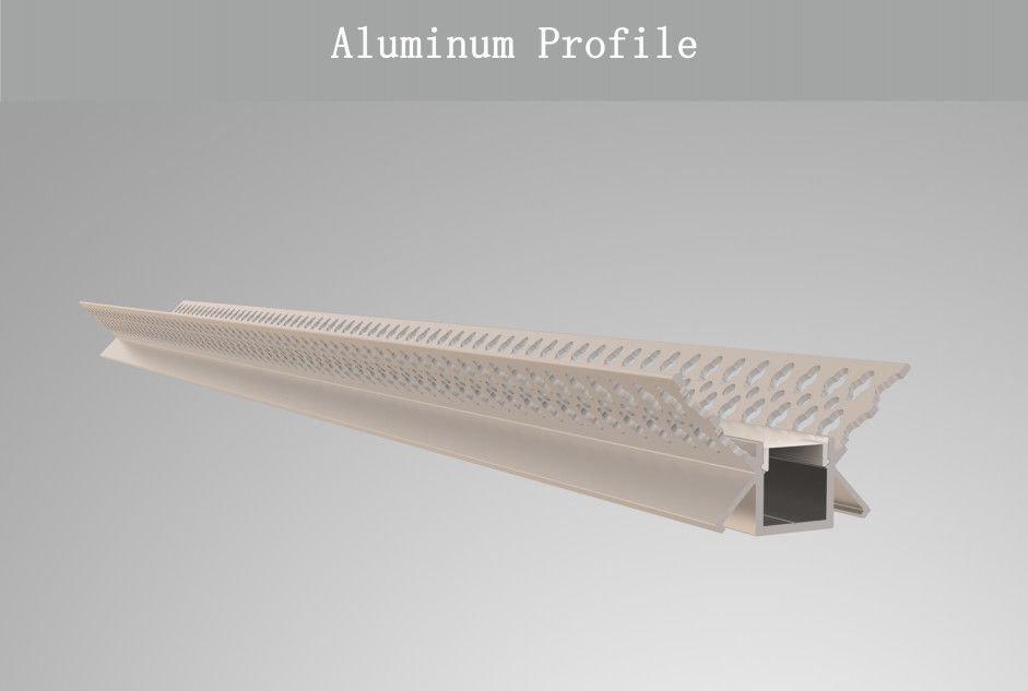 46*15mm V Shape Plaster LED Strip Channel Extrusion Dry Wall Gypsum For ...