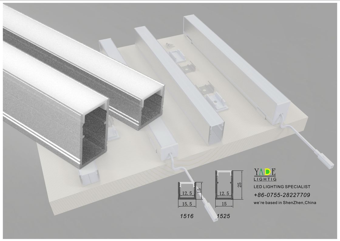 Linear LED Light Strip Channel Surface Mounted Extrusion Aluminum 15*16mm