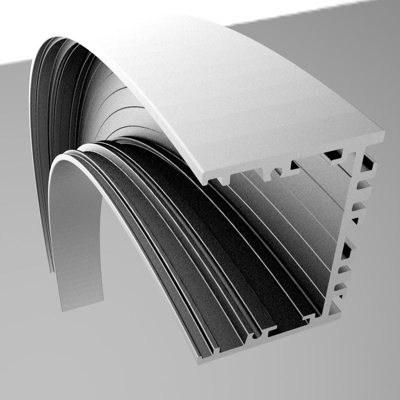 Customized Curvature Circular LED Profile Aluminium Alloy LED Light Housing