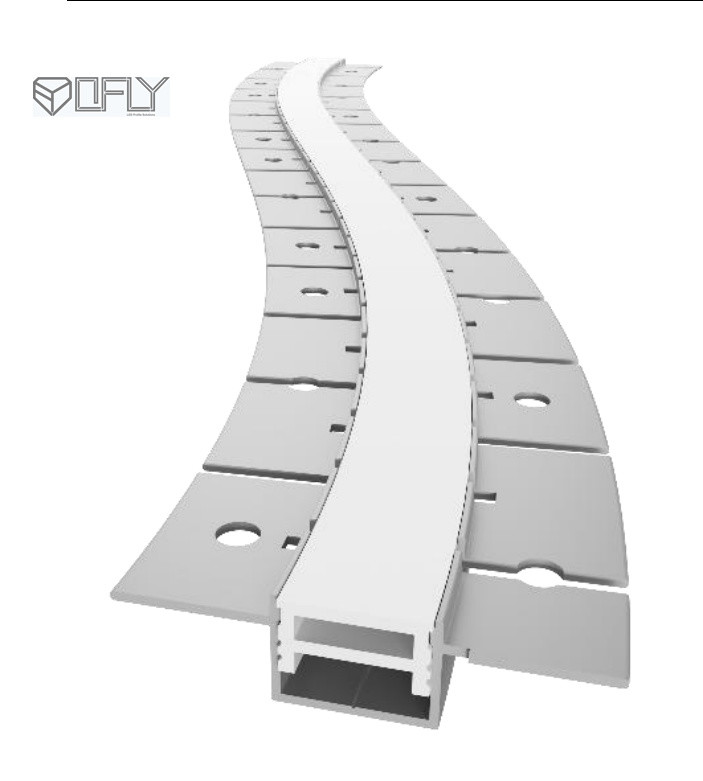 Bendable Drywall Plaster LED Profile 60x15mm Oblong Anodized for ...