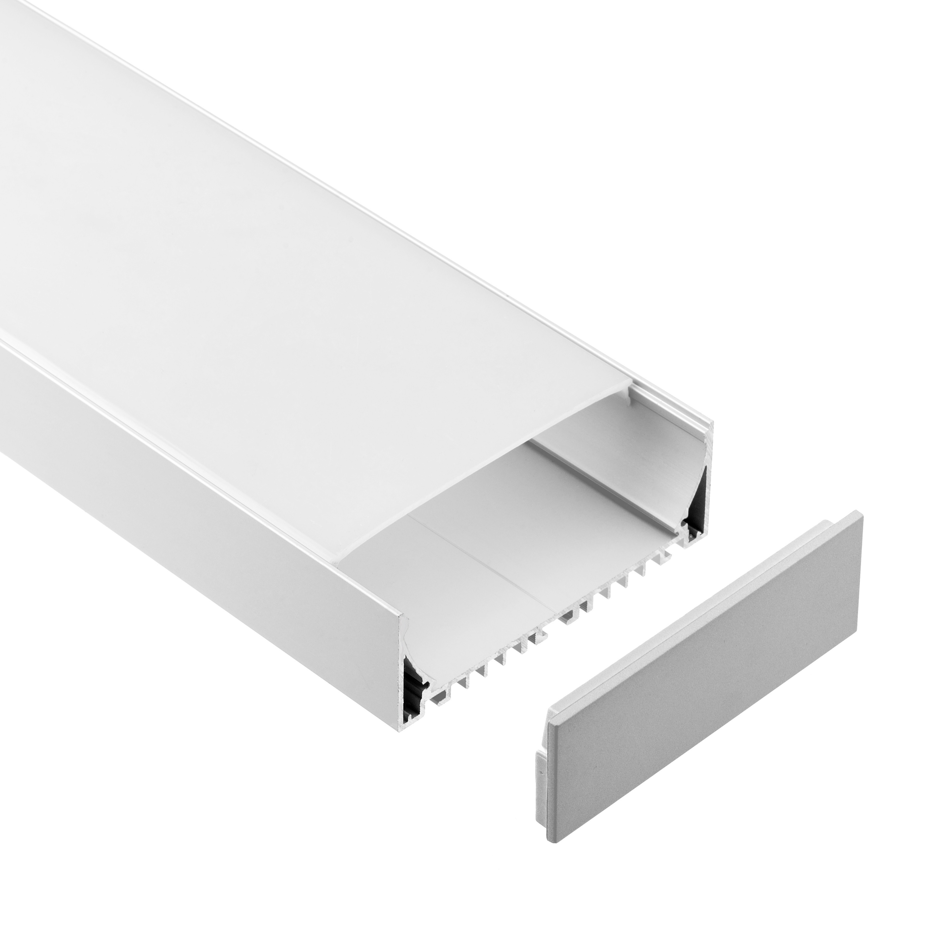 Large Strip Light Suspended LED Profile 102*35mm Waterproof Surface Mounted