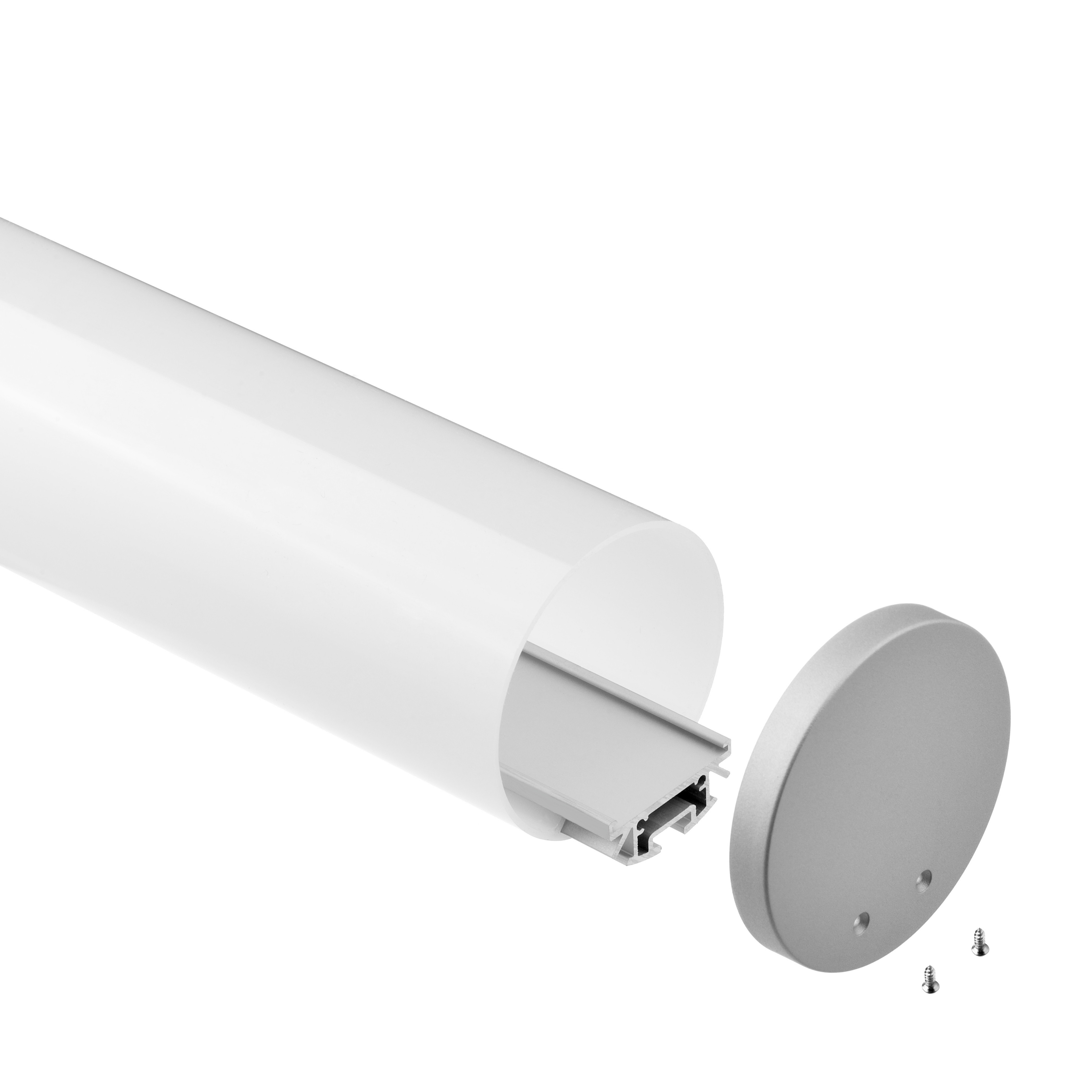 Diameter 120mm Round LED Extrusion Light Aluminium Housing Suspended