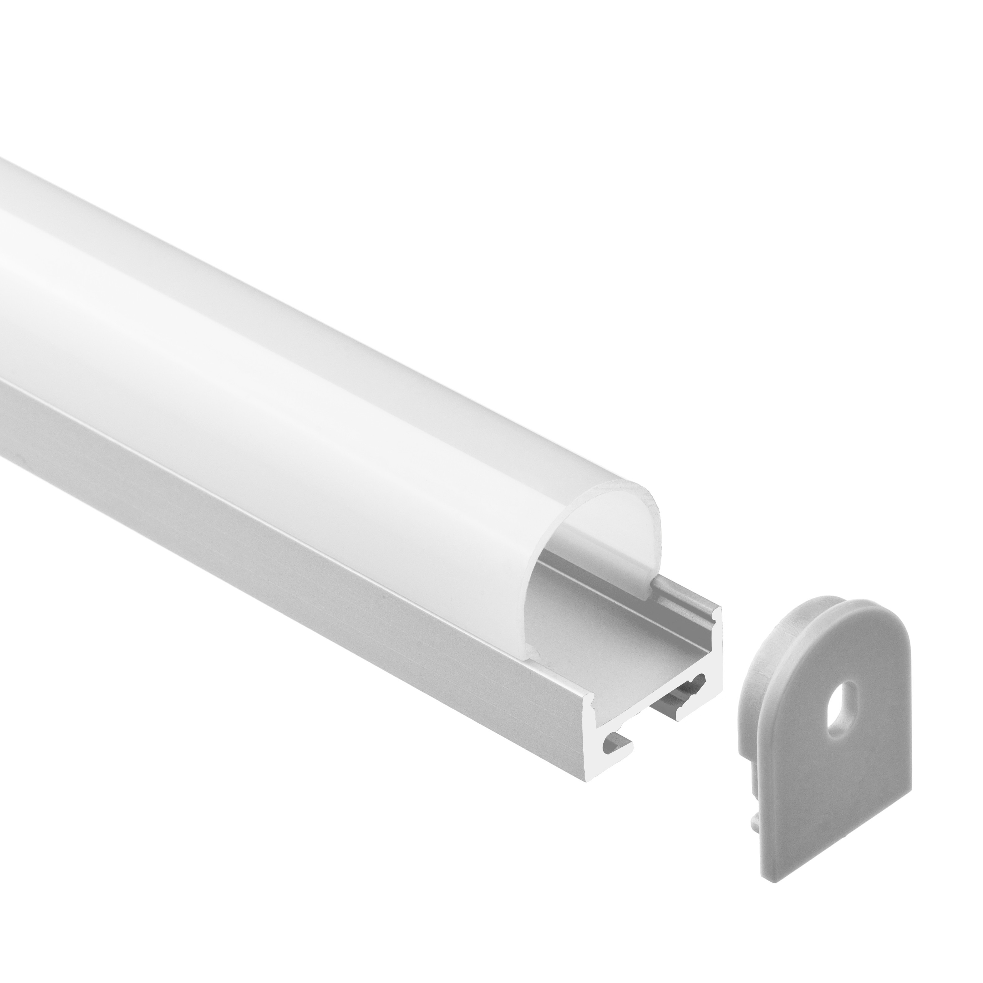 Round Cover LED Lighting Profiles Anodized Aluminum Alloy Suspended Housing