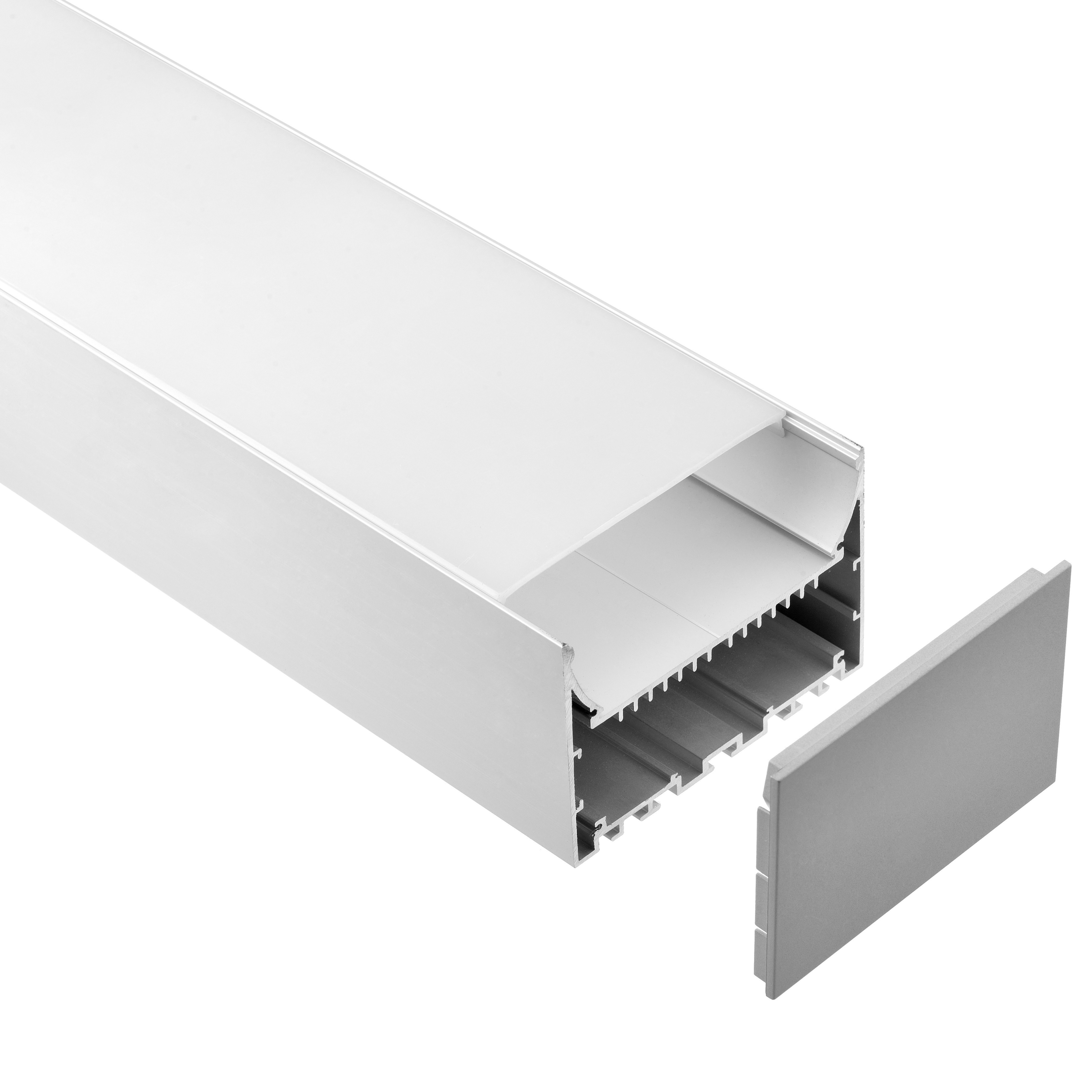 Lobby Suspended LED Profile 102*70mm Aluminium Profiles For LED Tape