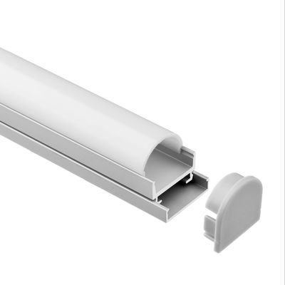 Suspended Aluminum LED Strip Extrusions Anodized 60mm Round 180 Degree